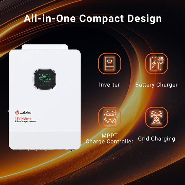 10kW 48V Hybrid Solar Charger Inverter (Single / Split Phase) | Calpha Solar